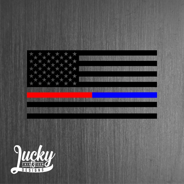 Thin Blue Line Decal - Etsy