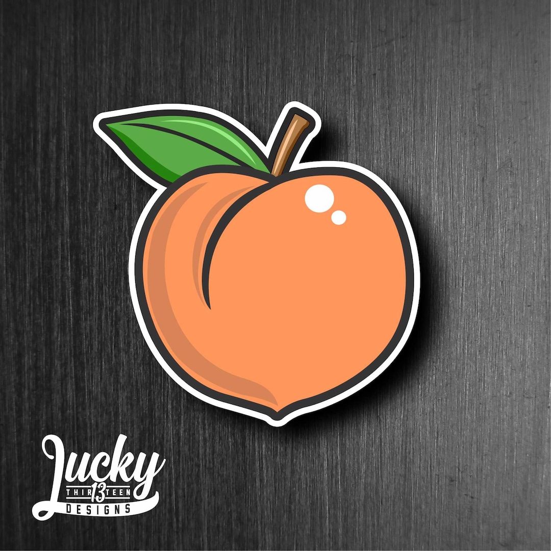 Peach Vinyl Decal Sticker - Etsy