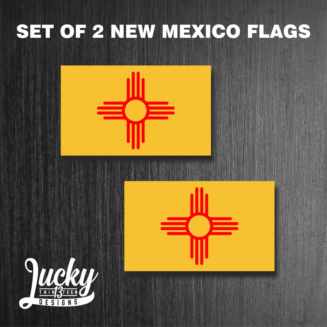 Set of 2 New Mexico Flag Vinyl Decal - Etsy