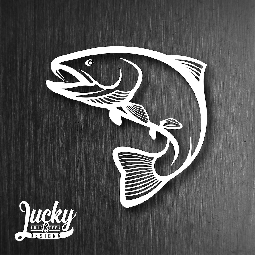 Trout Vinyl Decal/ Fish Vinyl Decal - Etsy