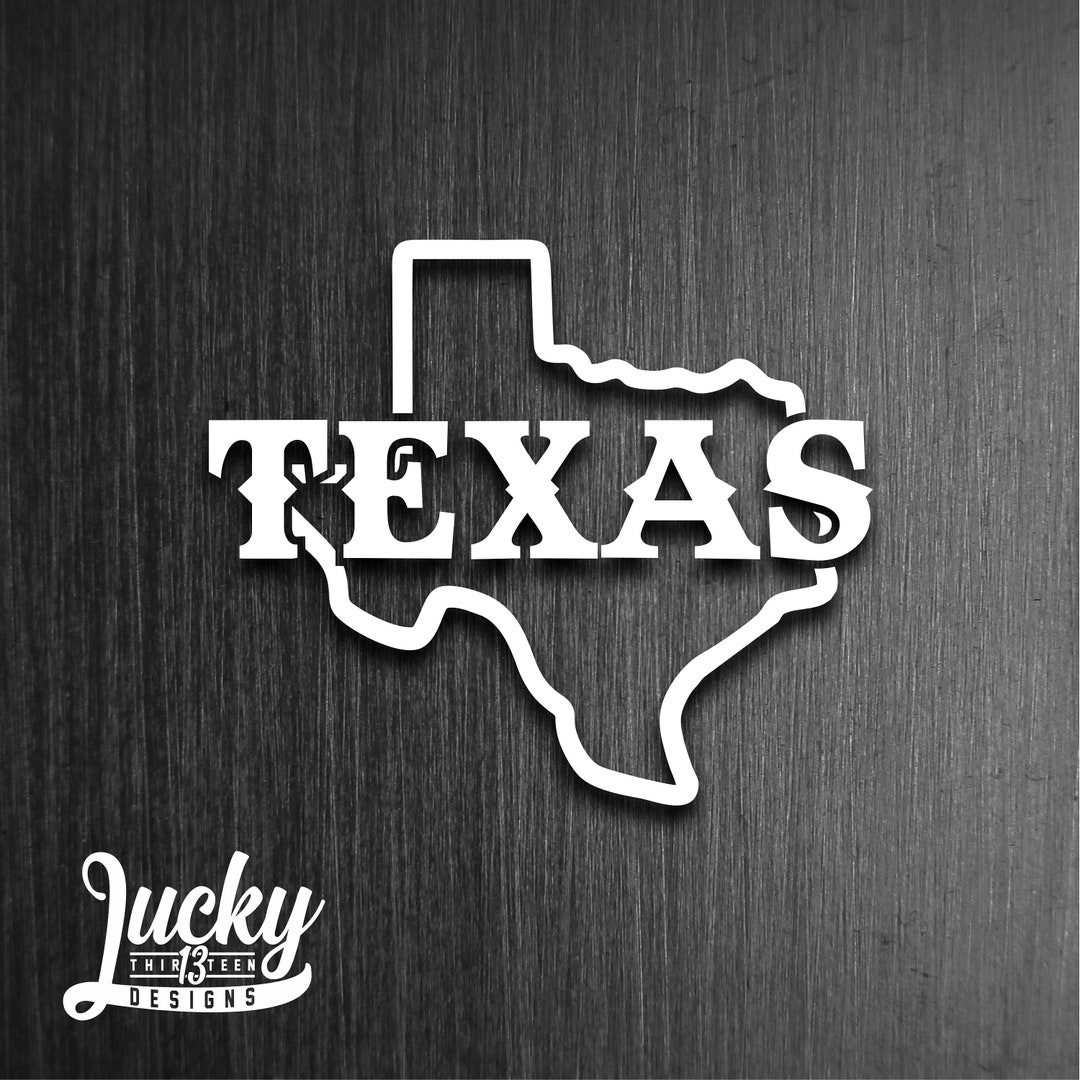 Texas Vinyl Decal - Etsy