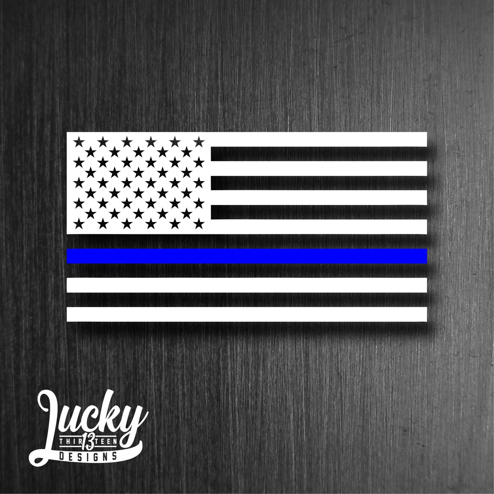 Thin Blue Line American Flag Vinyl Decal - Etsy