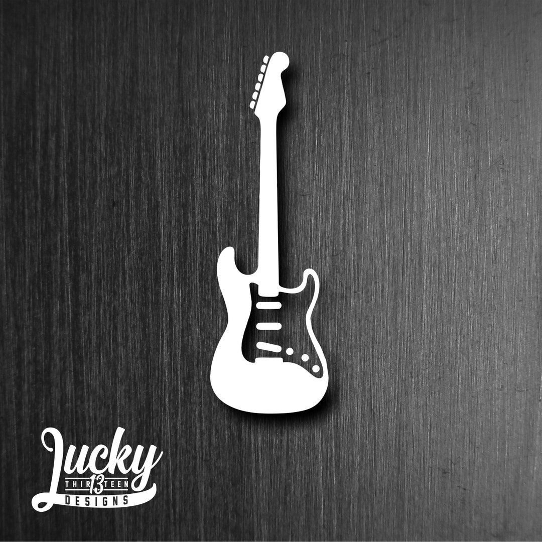 Electric Guitar Vinyl Decal - Etsy