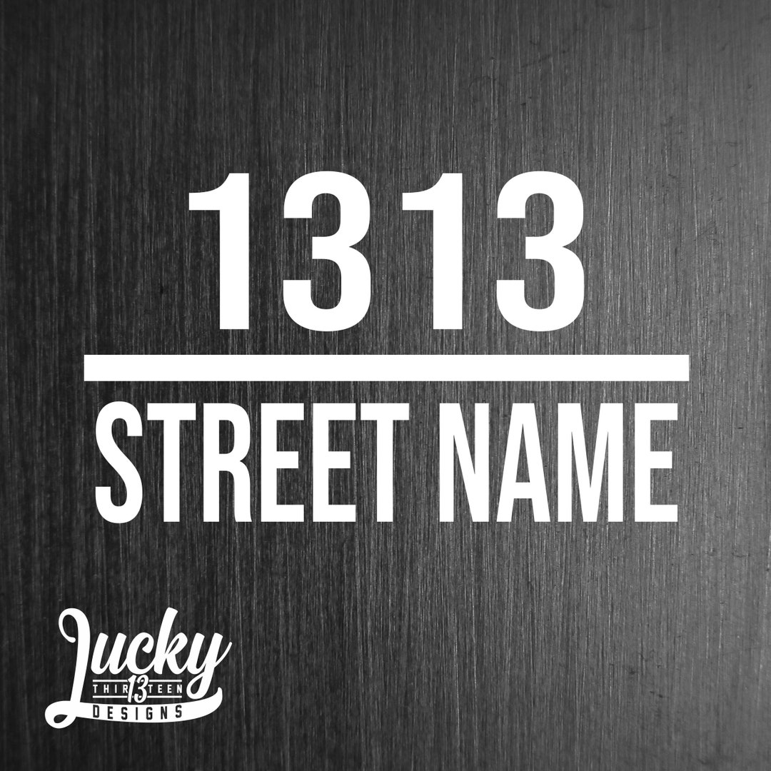 Street Address Vinyl Decal - Etsy