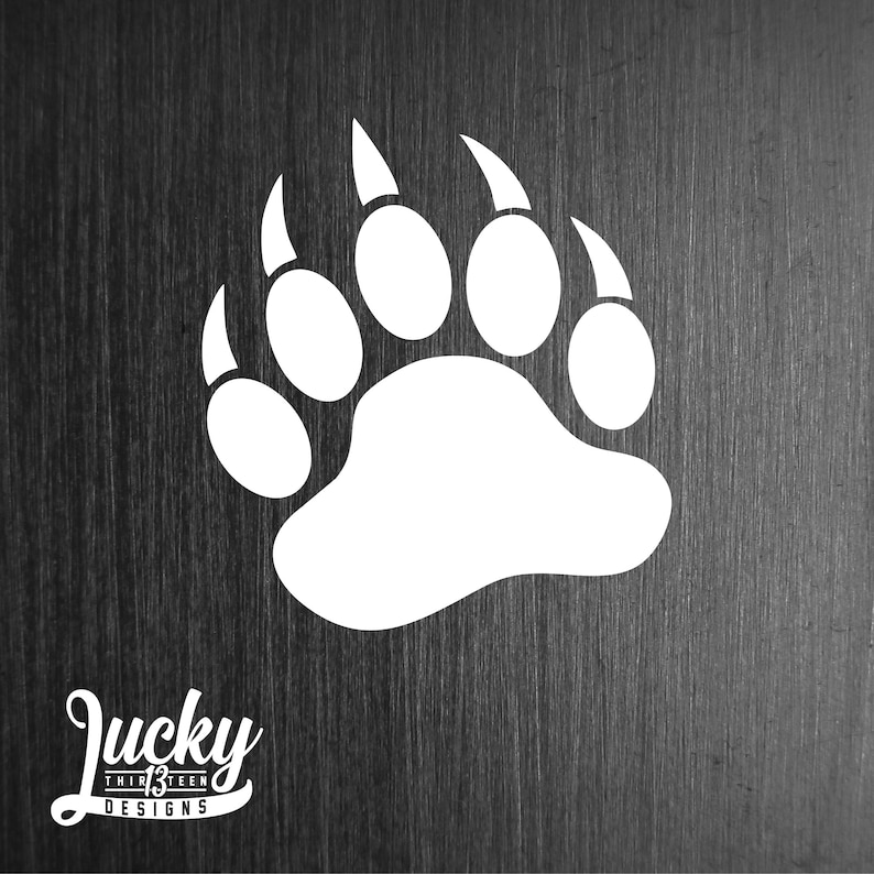 Bear Claw vinyl decal | Etsy