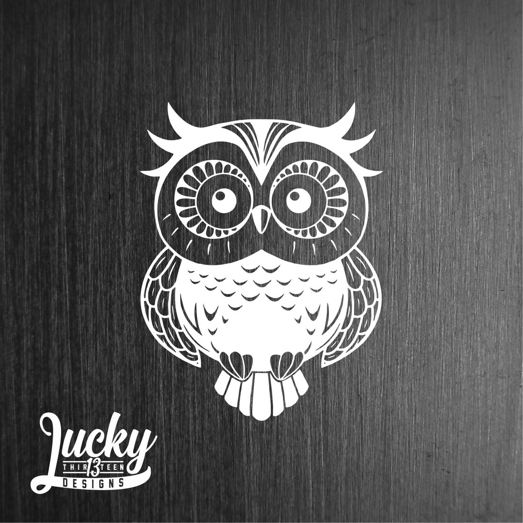 Owl Vinyl Decal - Etsy