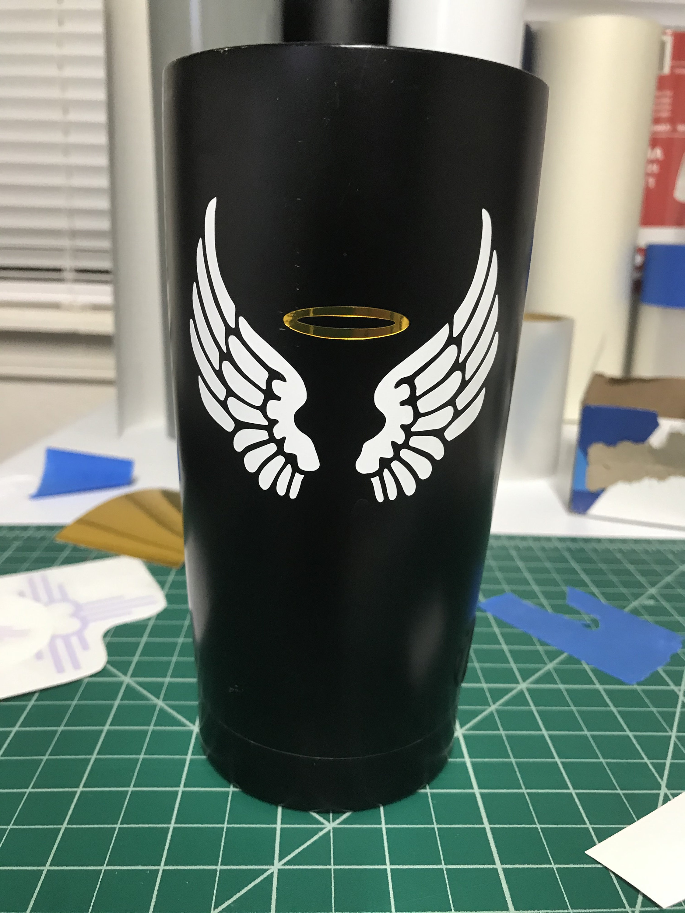 Angel Wings With Gold Halo Decal Sticker - Etsy