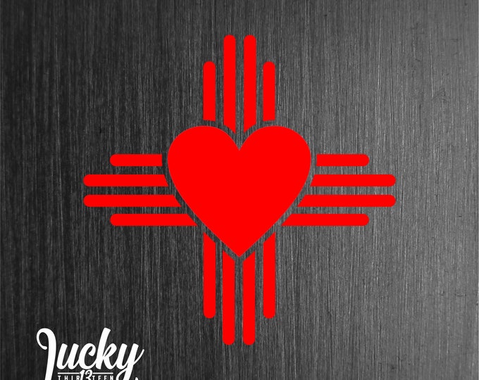 Zia Heart Vinyl Decal - Etsy