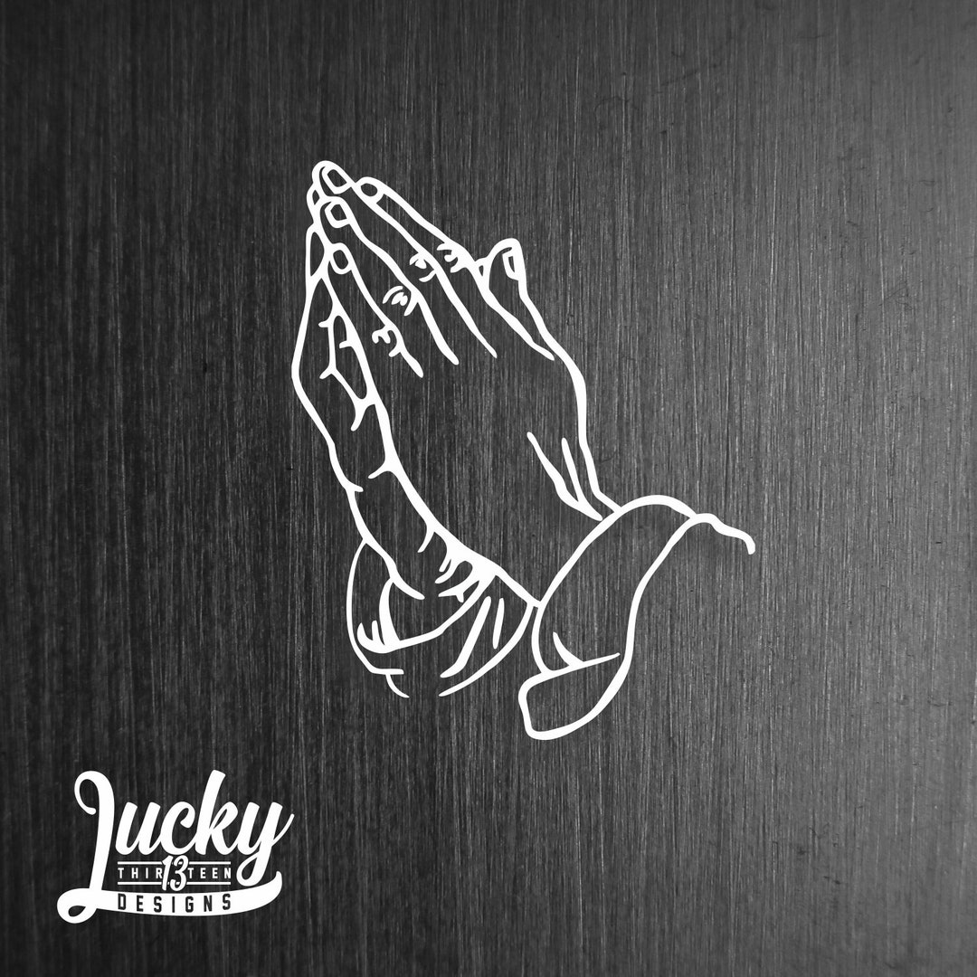 Praying Hands Vinyl Decal - Etsy