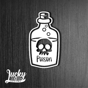 Poison Bottle Vinyl Decal - Etsy