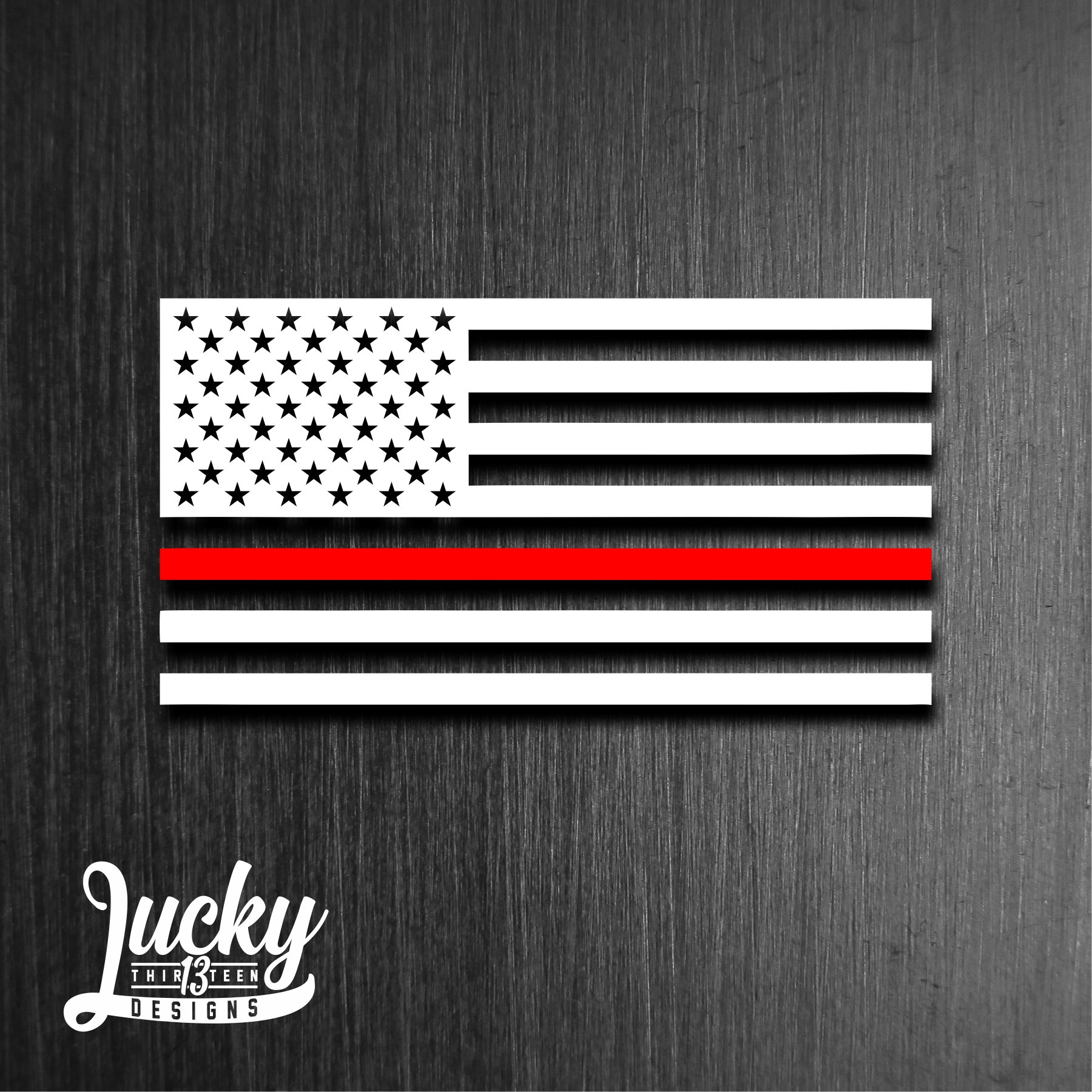 Thin Red Line / Firefighter Decal - Etsy