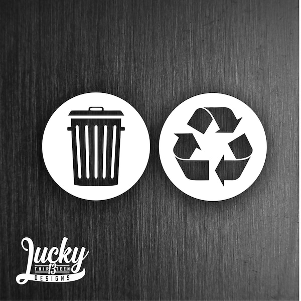 Trash Recycle Decal - Etsy