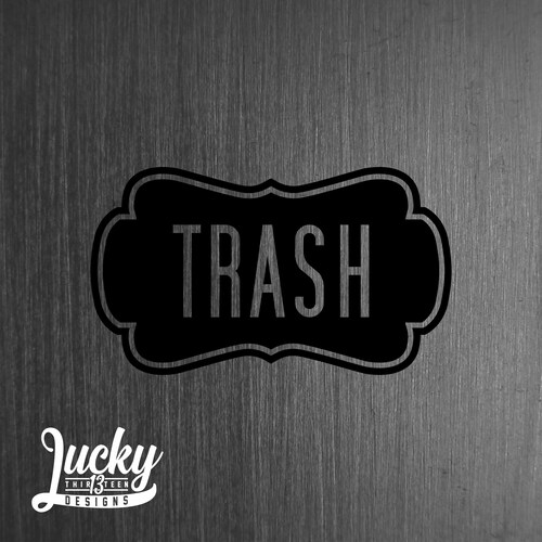 Trash Decal Vinyl Sticker Label for Trash Can Garbage Barrel - Etsy