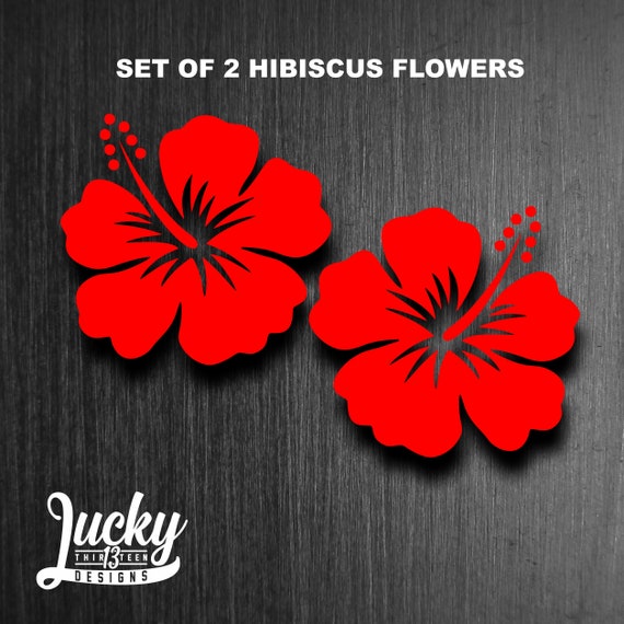 Set of 2 Hibiscus Flowers | Etsy