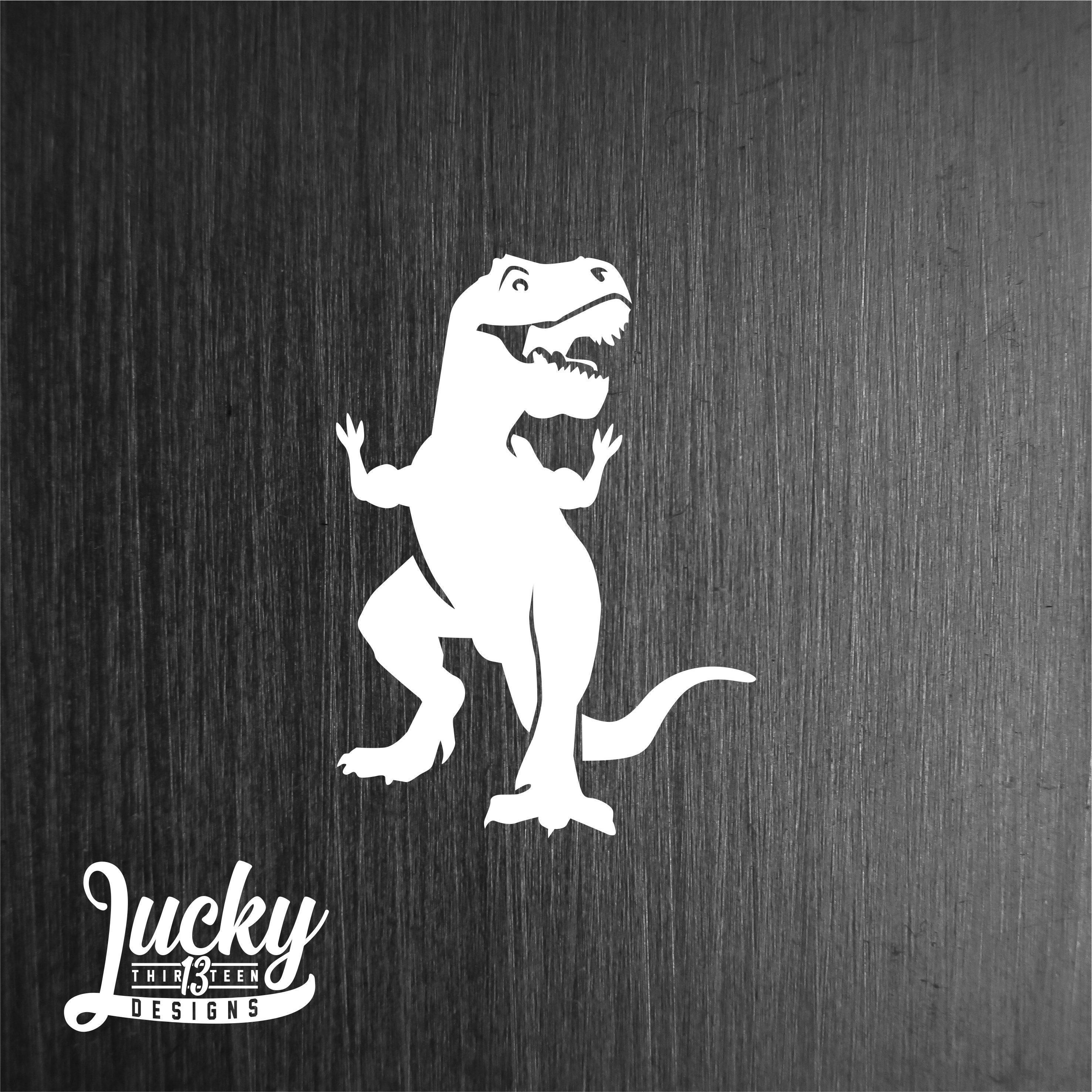 T Rex Flexing Vinyl Decal - Etsy
