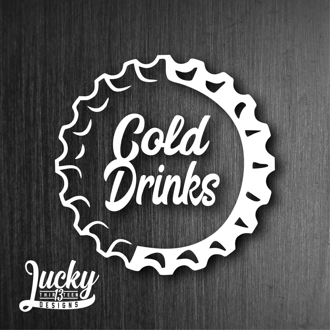 Cold Drinks Vinyl Decal - Etsy