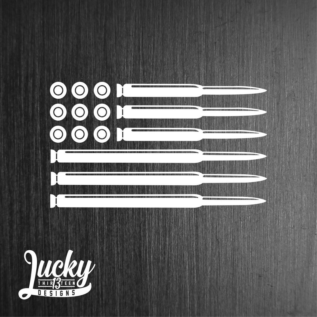 Bullet US Flag Decal - Etsy