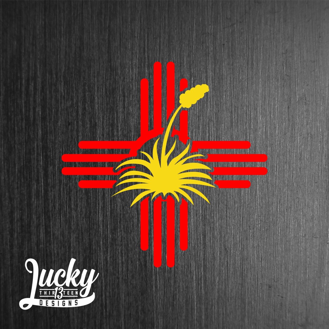 Zia With Yucca Vinyl Decal - Etsy