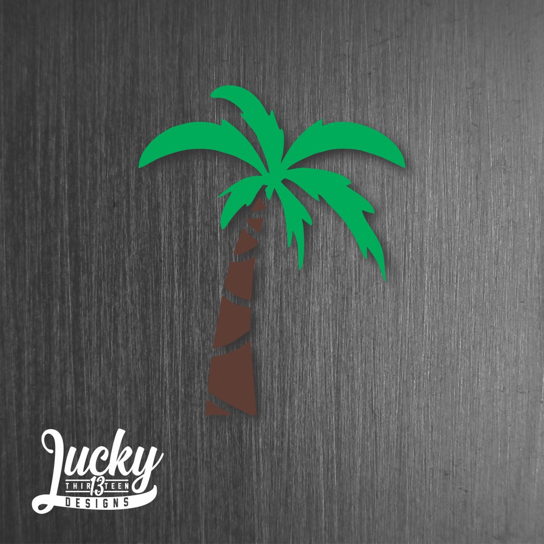 2 Color Palm Tree Vinyl Decal - Etsy