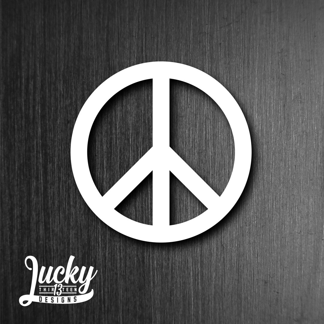 Peace Sign Vinyl Decal - Etsy