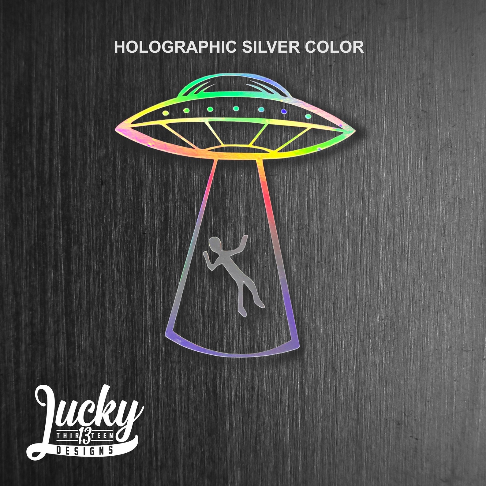 UFO Alien Abduction Vinyl Decal - Etsy