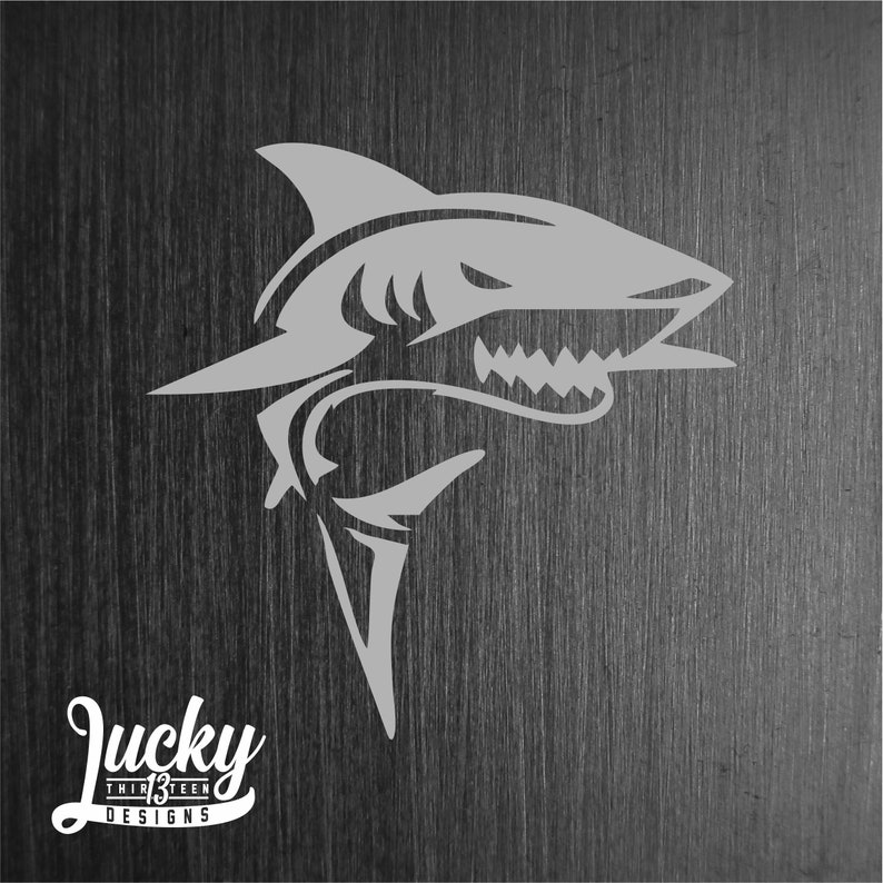 Shark Vinyl Decal - Etsy