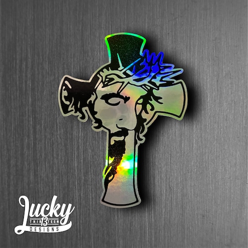 Jesus Car Decal Window Vinyl Sticker Jesus With Thorns Vehicle - Etsy