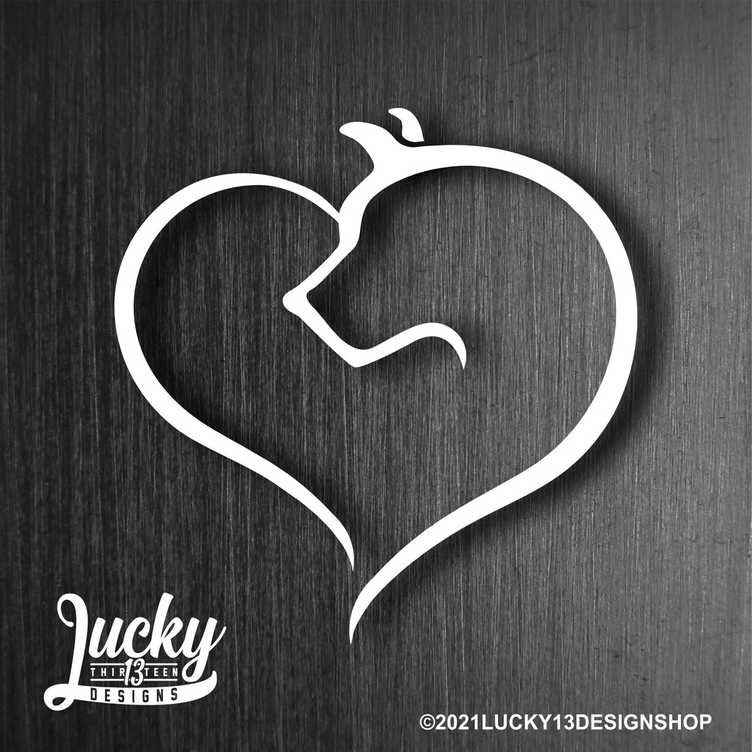 Dog Heart Vinyl Decal - Etsy