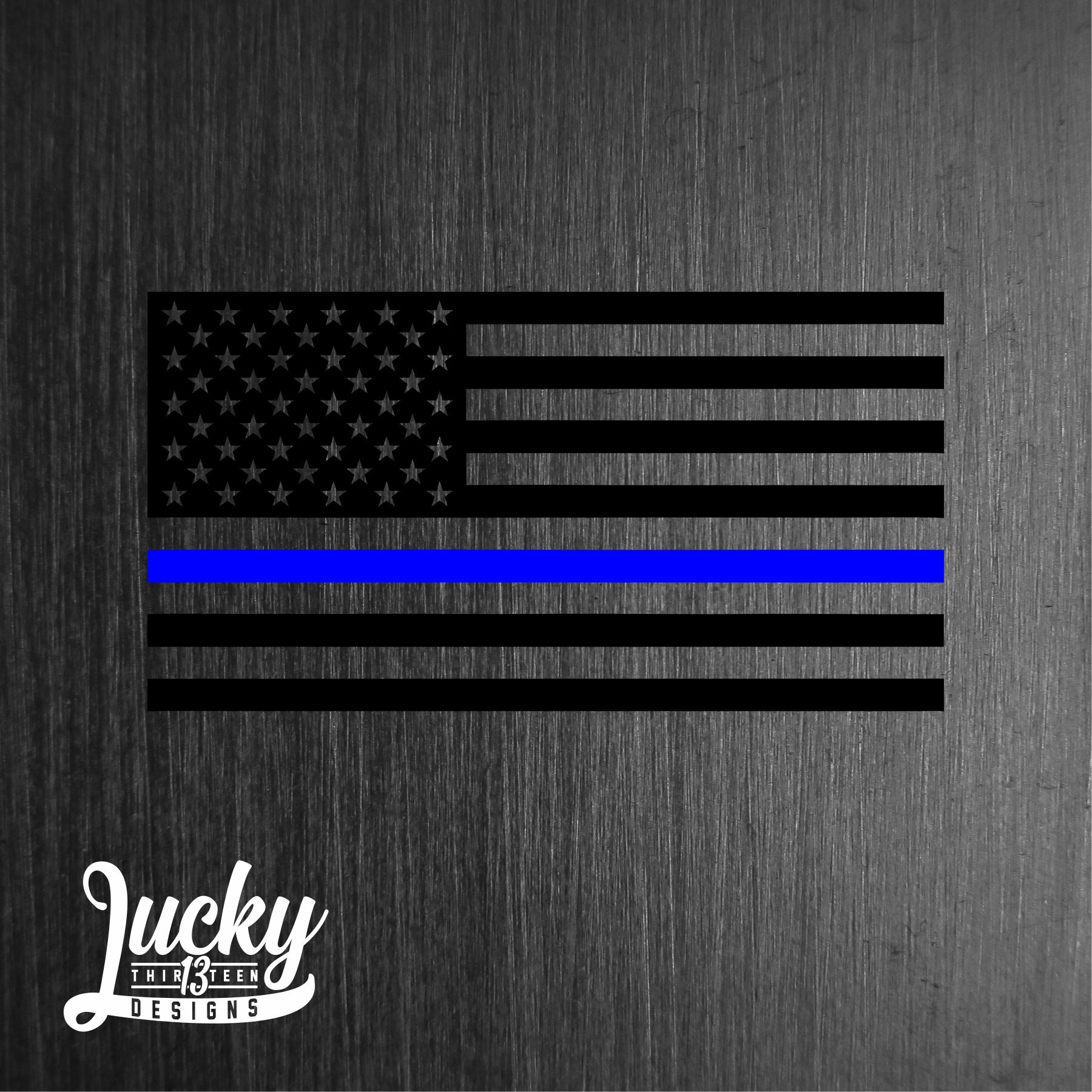 Thin Blue Line American Flag Vinyl Decal - Etsy