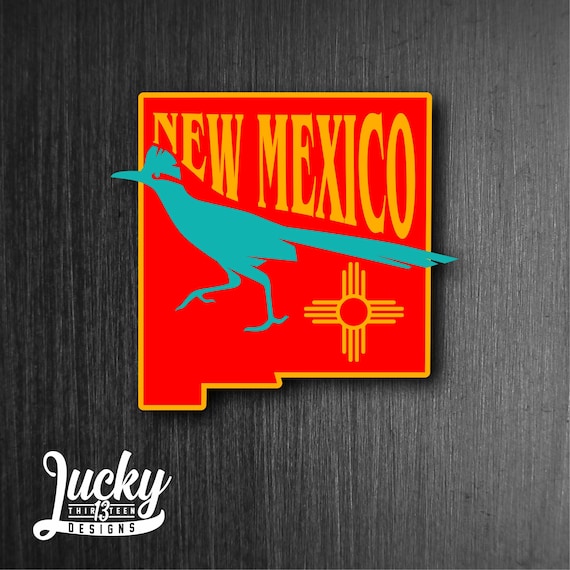New Mexico State Roadrunner Vinyl Decal | Etsy