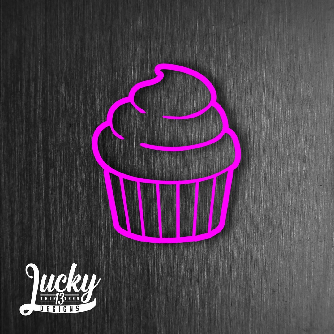 Cupcake Vinyl Decal - Etsy