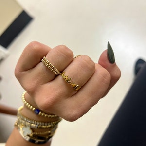 Gold Filled Stacking Ring | Stretch Ring | Gold Midi Ring | Dainty Stackable Ring | 2mm 14k Gold ...