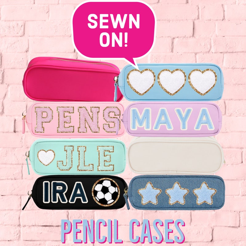 Preppy Pencil Case - Etsy