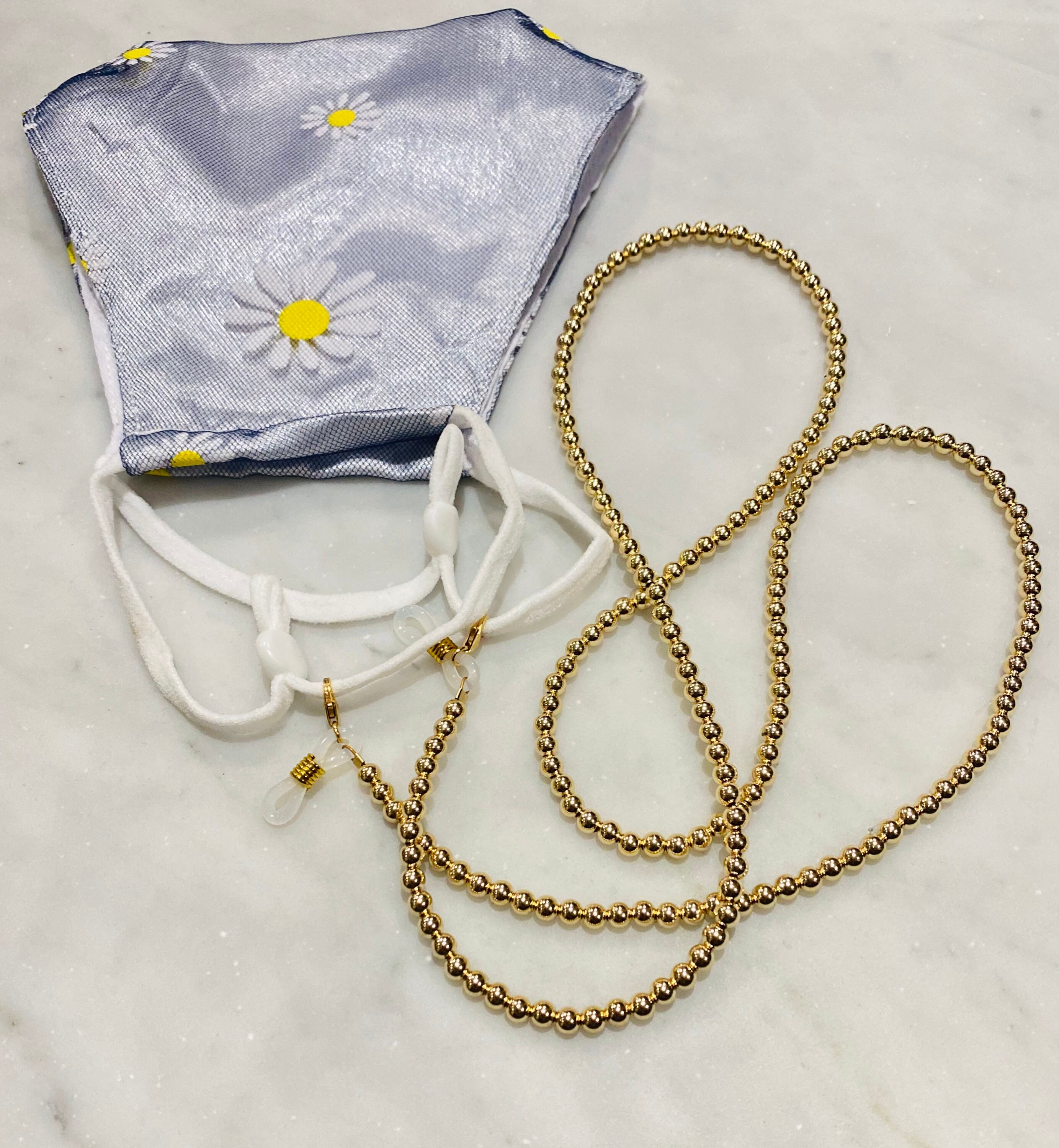 4mm Gold Filled Ball Sunglass Chain / Mask Chain Face Mask | Etsy