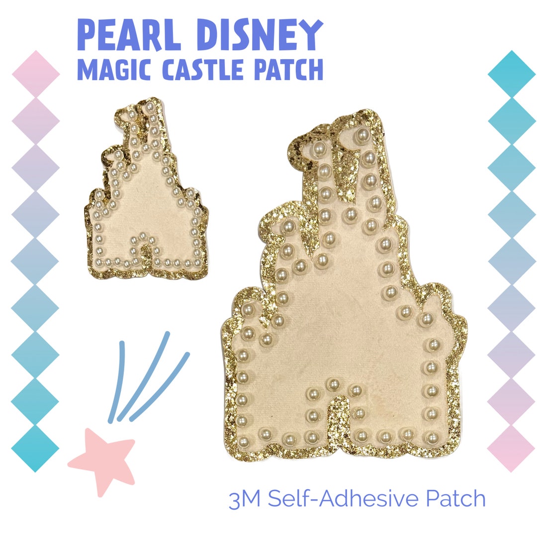 3M Self-adhesive Pearl Magical Kingdom Castle Patch, Large 7” and Small ...