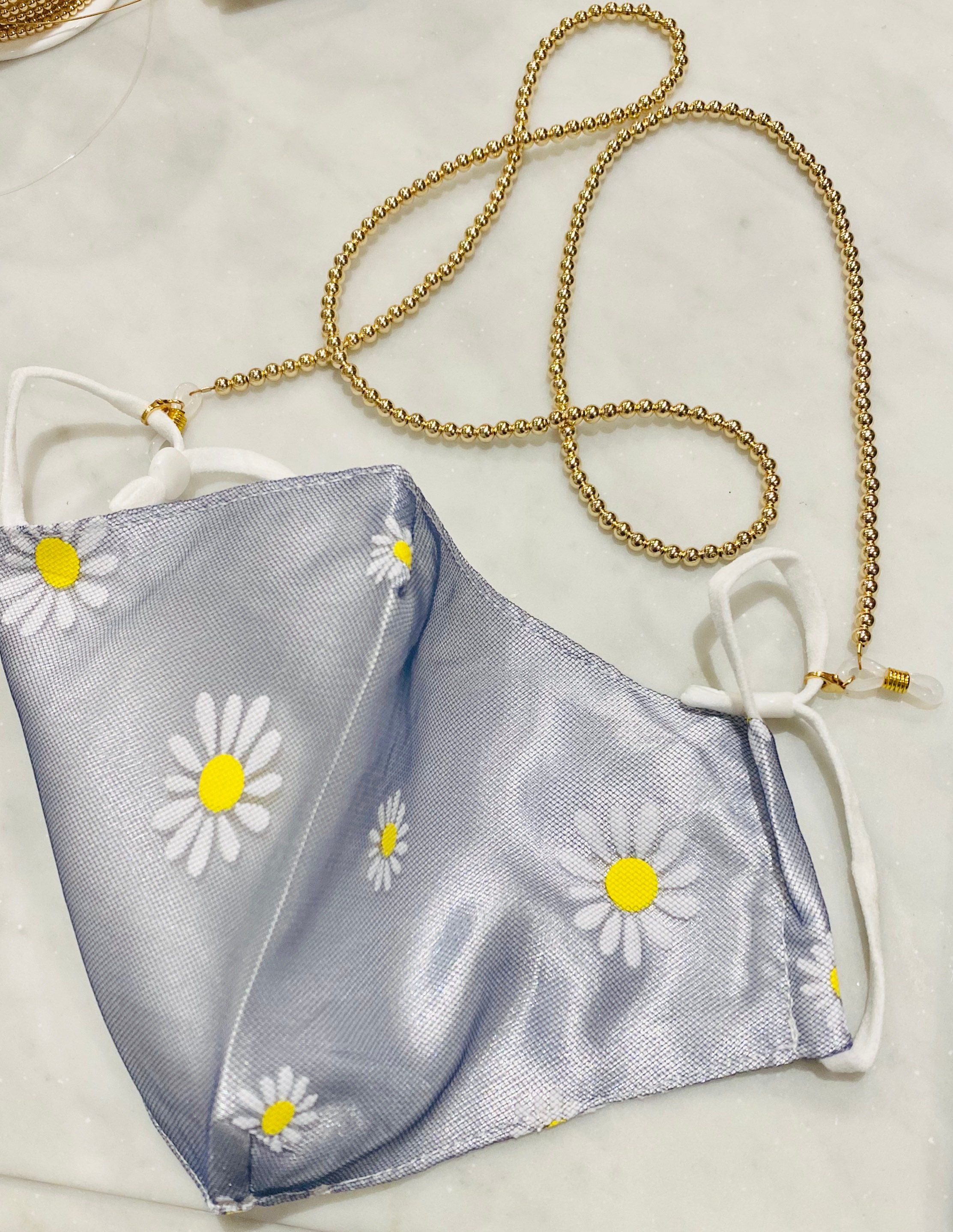 4mm Gold Filled Ball Sunglass Chain / Mask Chain Face Mask | Etsy