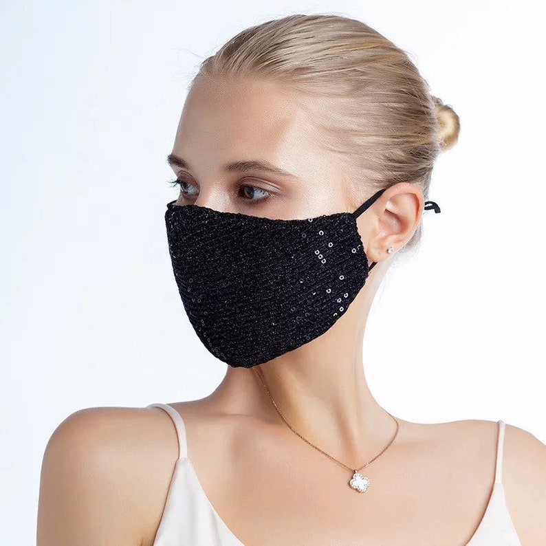 Sequin Face Mask Mask for Women Lightweight Comfortable - Etsy