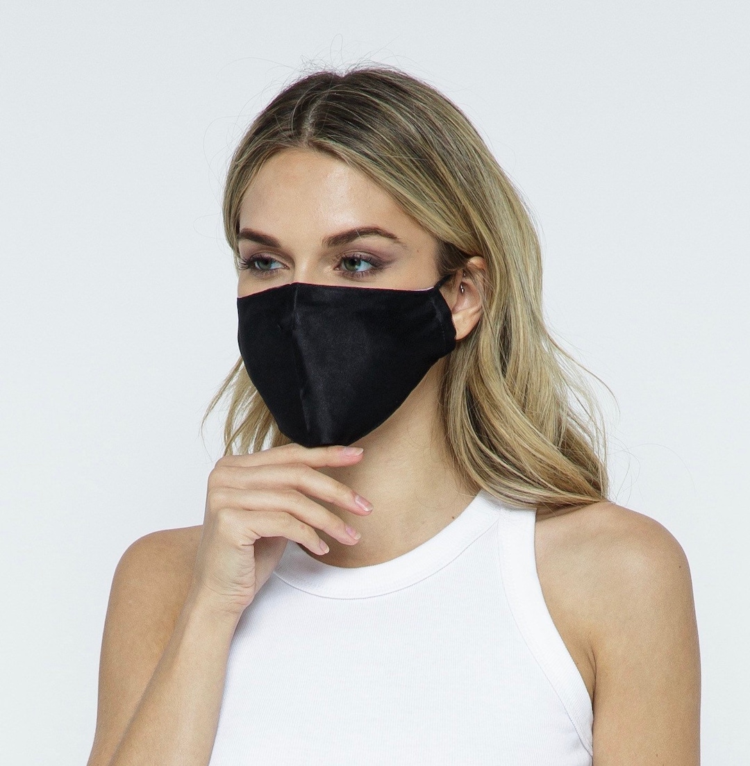 Adjustable & Reusable Face Mask W Filter Pocket | 3 Layers | Machine ...