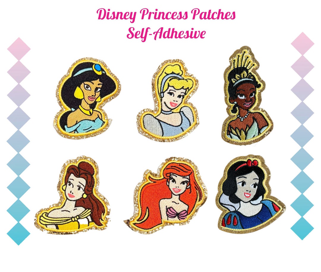Magical Princess Patches | Self-adhesive Chenille Cinderella, Belle ...