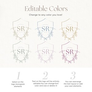 Editable Wedding Crest,wedding Logo Design Template,wedding Branding ...