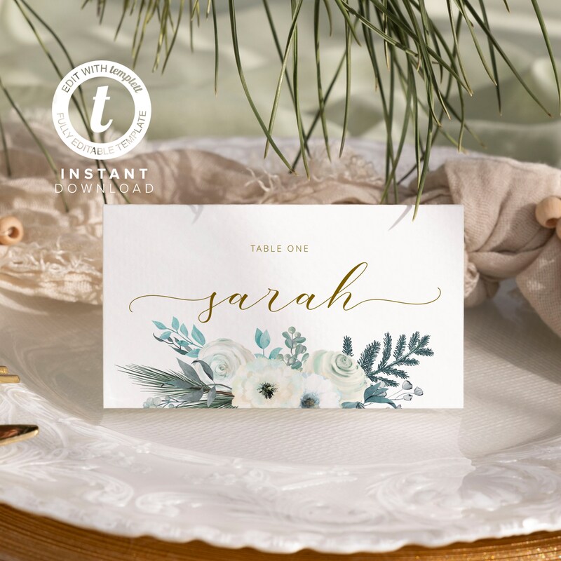 Winter Place Cards - Etsy