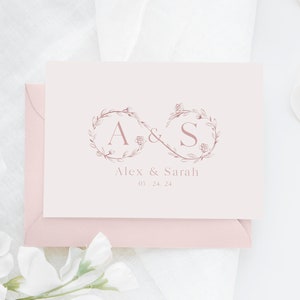 Floral Infinity Wedding Logo Template, Editable Wedding Logo Template ...