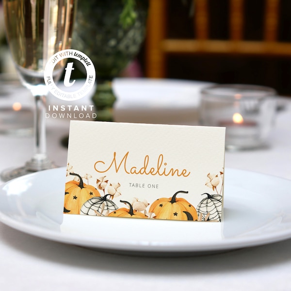 Halloween Place Card - Etsy