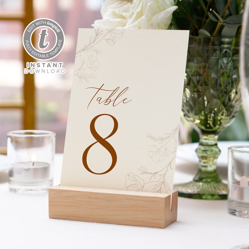5x7 Table Numbers - Etsy