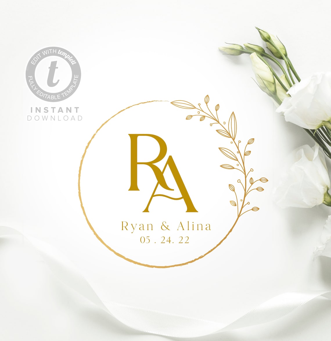 Editable Wedding Logo Template, Wedding Branding, Custom Business Logo ...