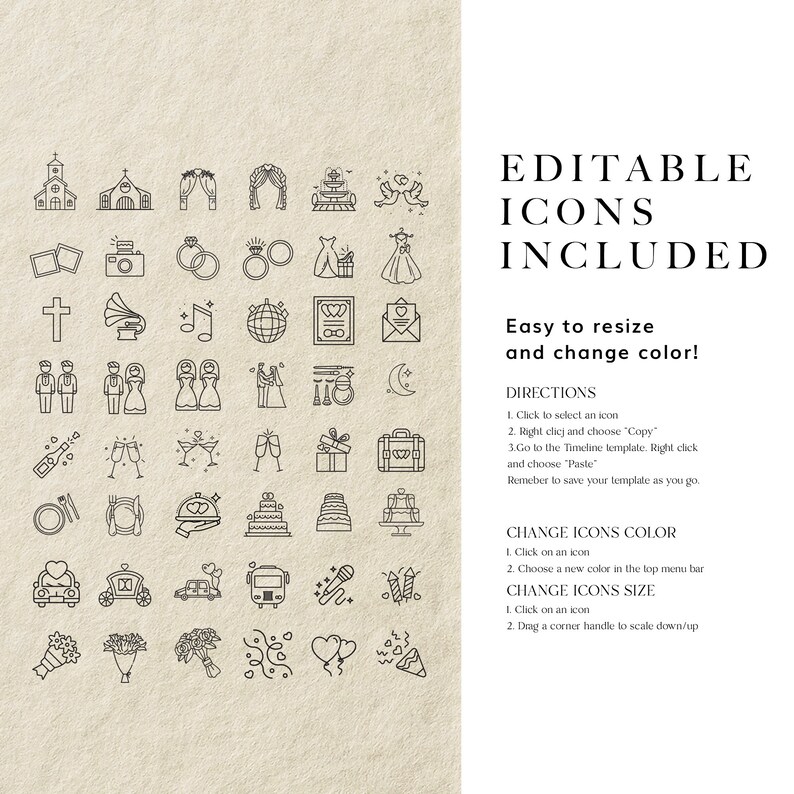 Ocean Beach Wedding Timeline Template,schedule of Events, Wedding Party ...