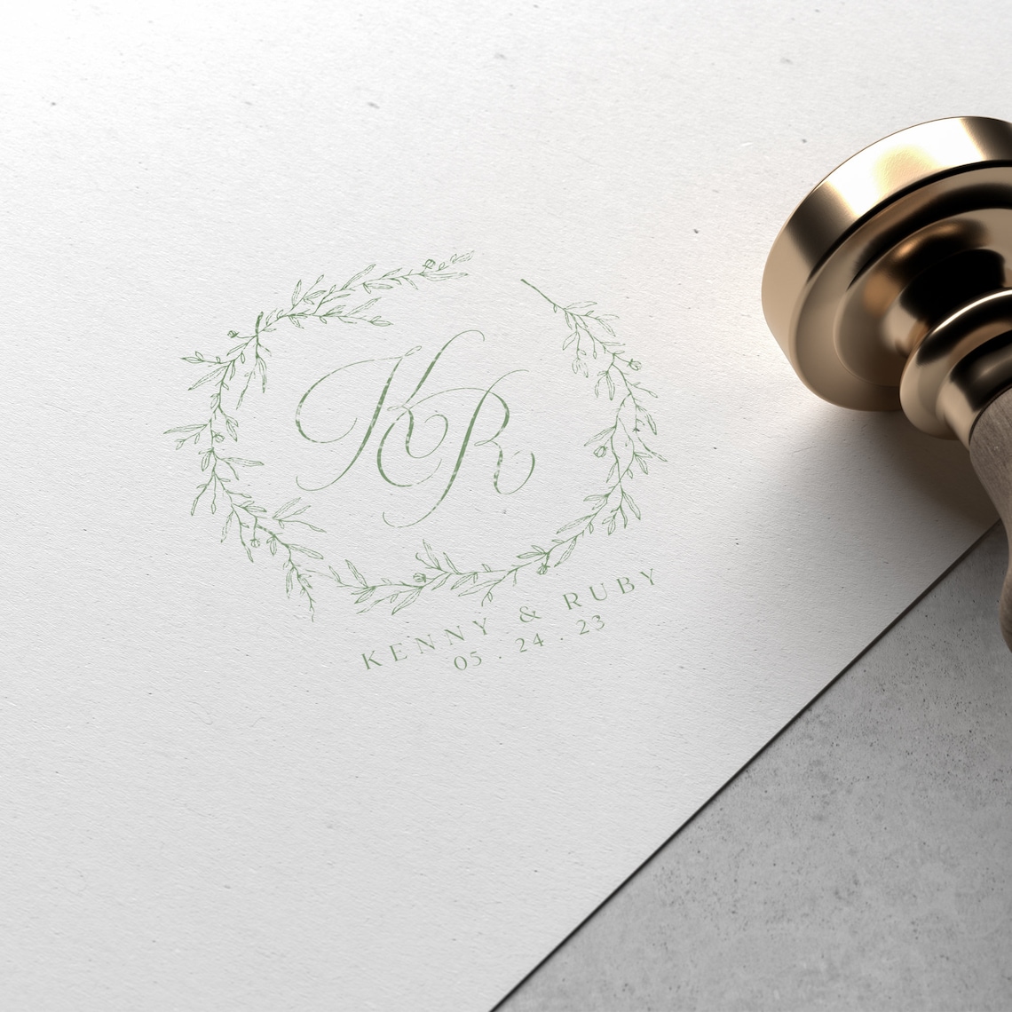 Floral Wreath Editable Logo Template Wedding Logo Branding - Etsy