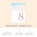 Beach Themed Wedding Table Number Card Template, Editable Printable ...
