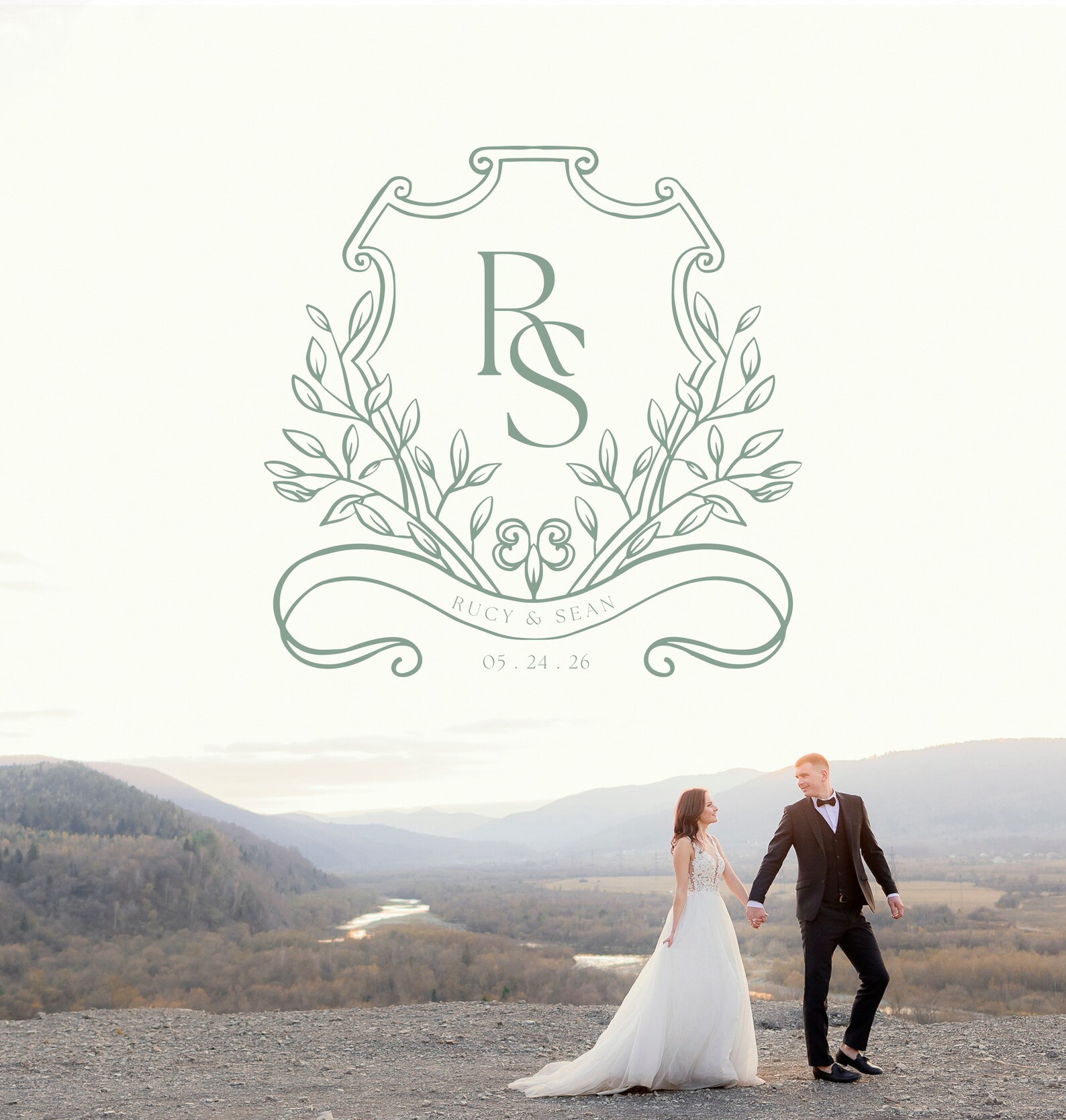Editable Wedding Crest,wedding Logo Design Template,wedding Branding ...
