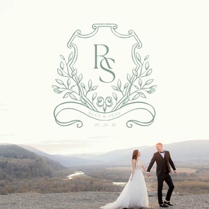 Editable Wedding Crest,wedding Logo Design Template,wedding Branding ...